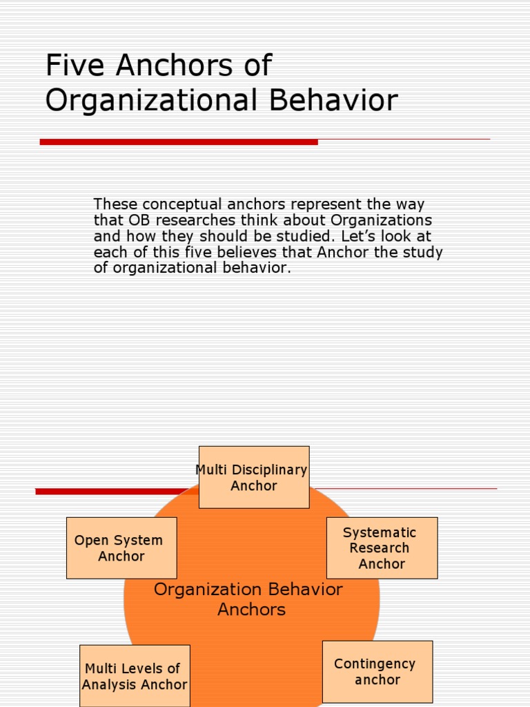 Five Anchors of Organizational Behavior | PDF | Organizational Behavior ...