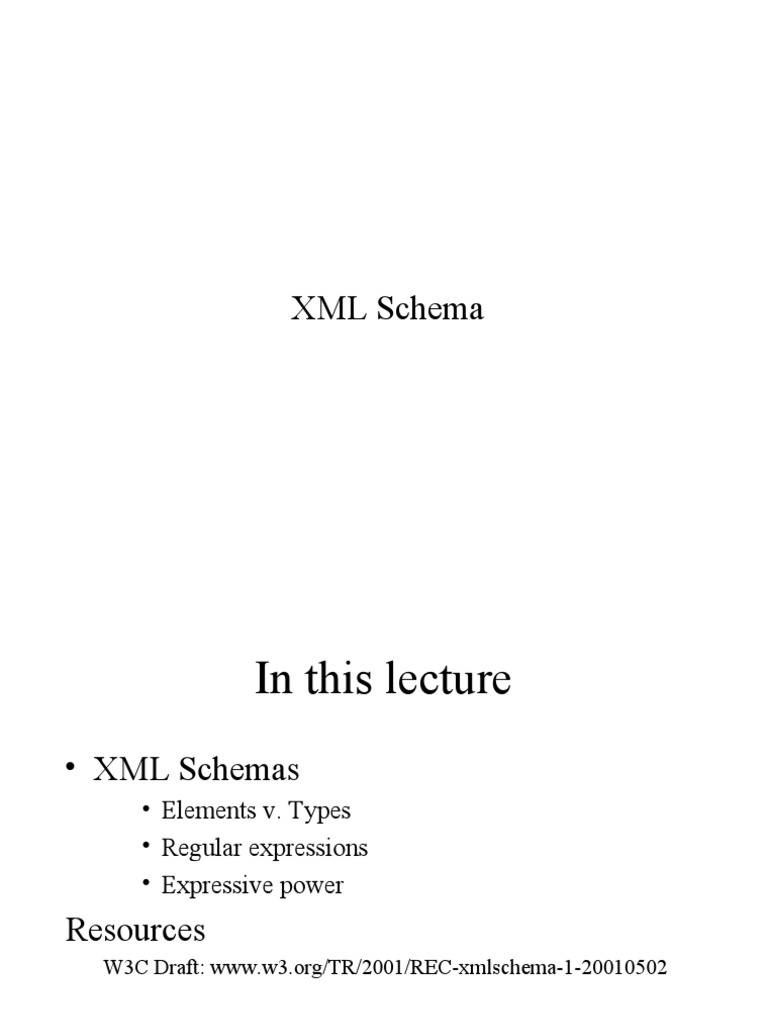 Xmlschema | PDF | Xml Schema | Xml