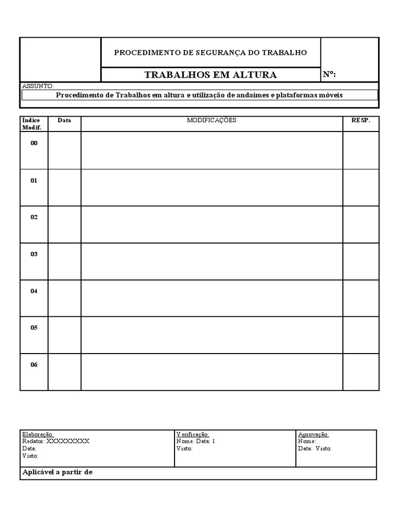 Procedimento de Seguranca Do Trabalho | PDF | Engenharia