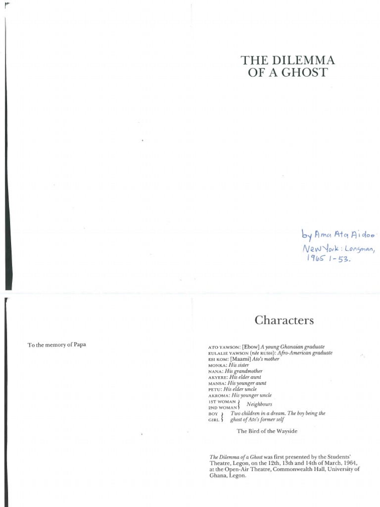 Anowa: A Postcolonial Feminist Play | PDF | Social Science