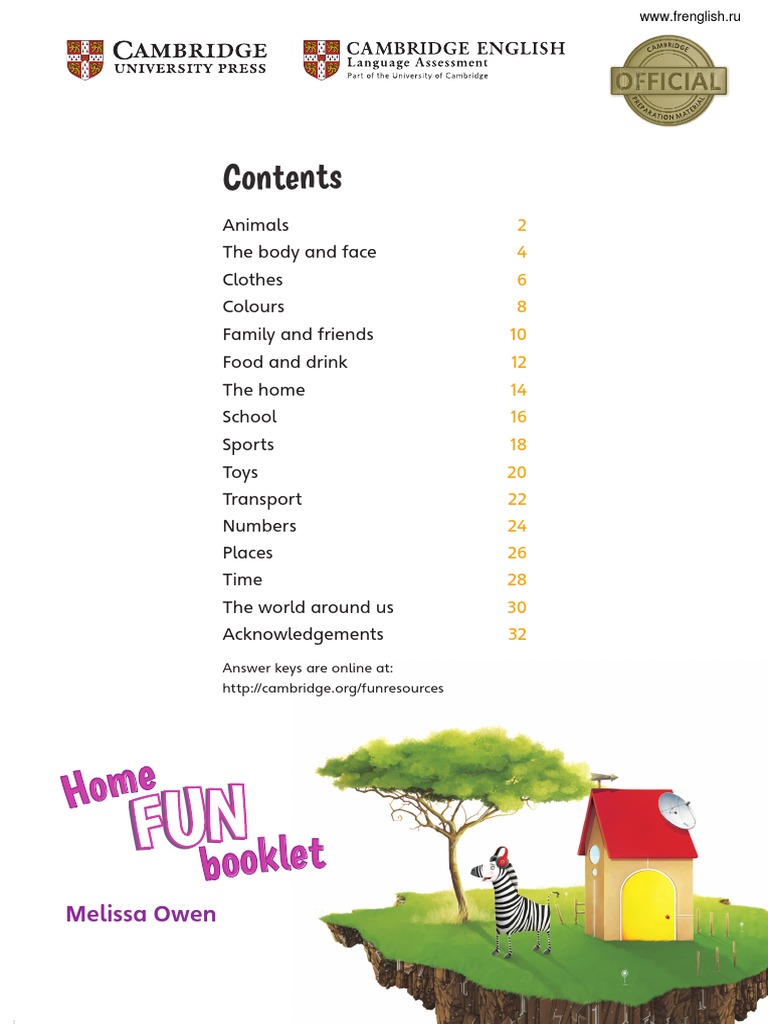 Home Fun Booklet 2 Keys | PDF | Grandparent