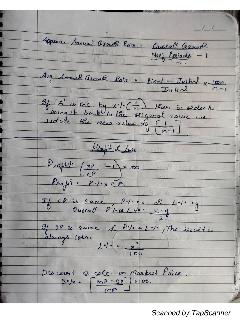 Quant Formulas | PDF