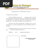 Barangay Certification For First Time Jobseekers | PDF | Law