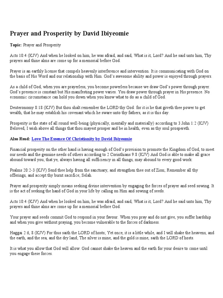Poverty Is Over | PDF | Covenant (Biblical) | Sin