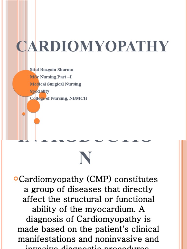 Overview of Cardiomyopathy Types | PDF | Heart | Cardiac Muscle