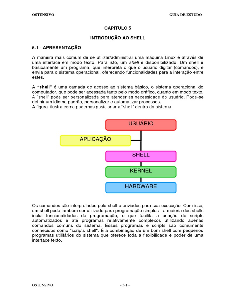 Introdução ao Shell no Linux | PDF | Shell (informática) | Informática