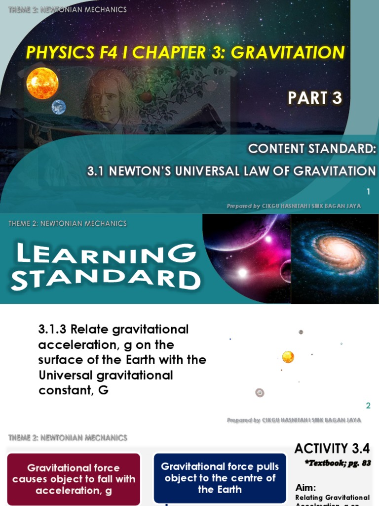 3.1 Newton's Universal Law of Gravitation Part-3 (Student's Copy) | PDF ...