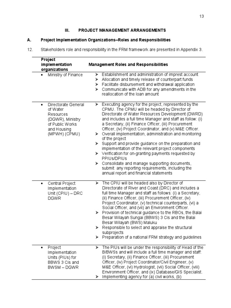 PAM-ADB - Struktur Organisasi FMSRB | PDF | Project Management ...