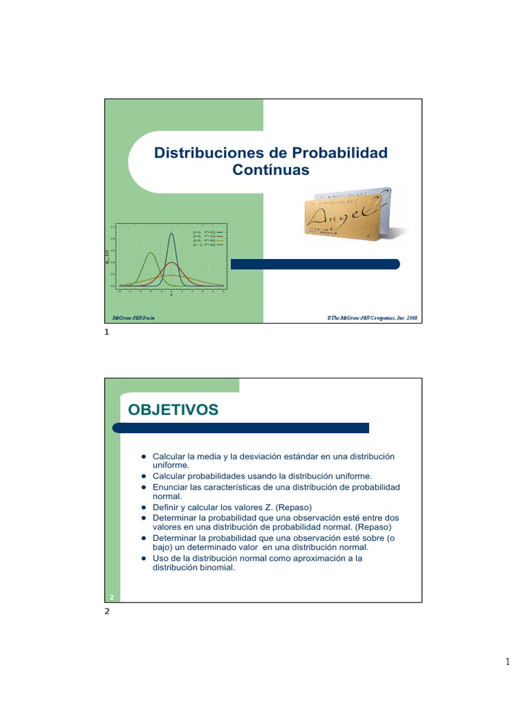 Distribucion de Probabilidad Continuas | PDF | Distribución normal ...