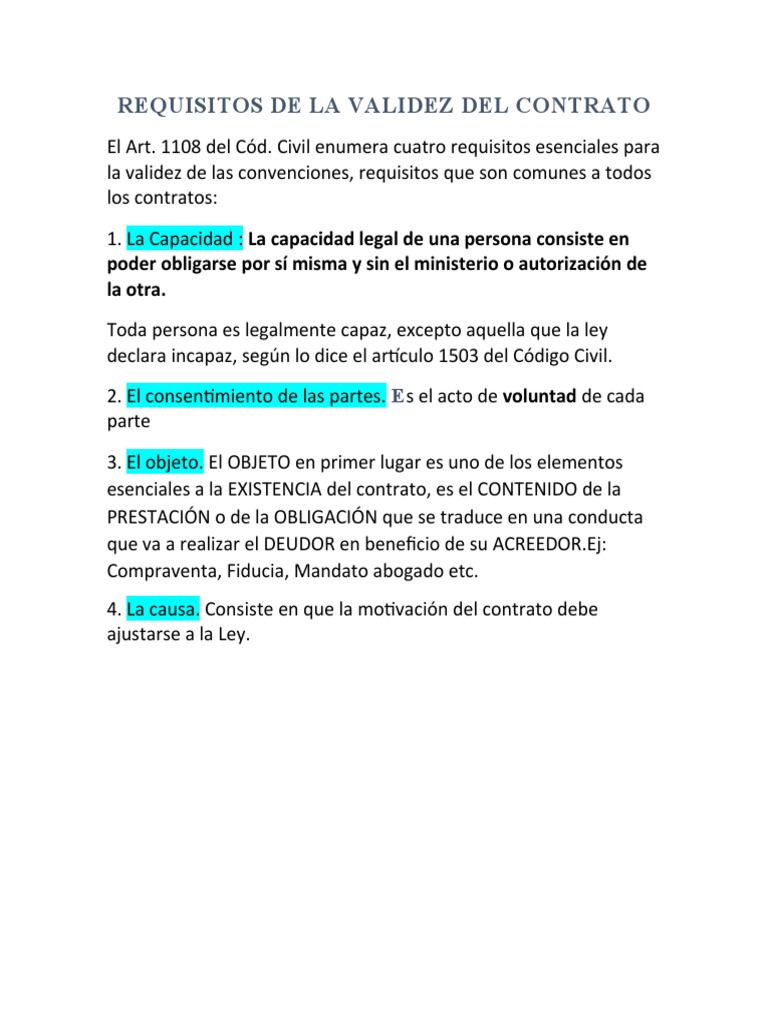 Elementos Del Contrato | PDF | Derecho empresarial | Derecho contractual