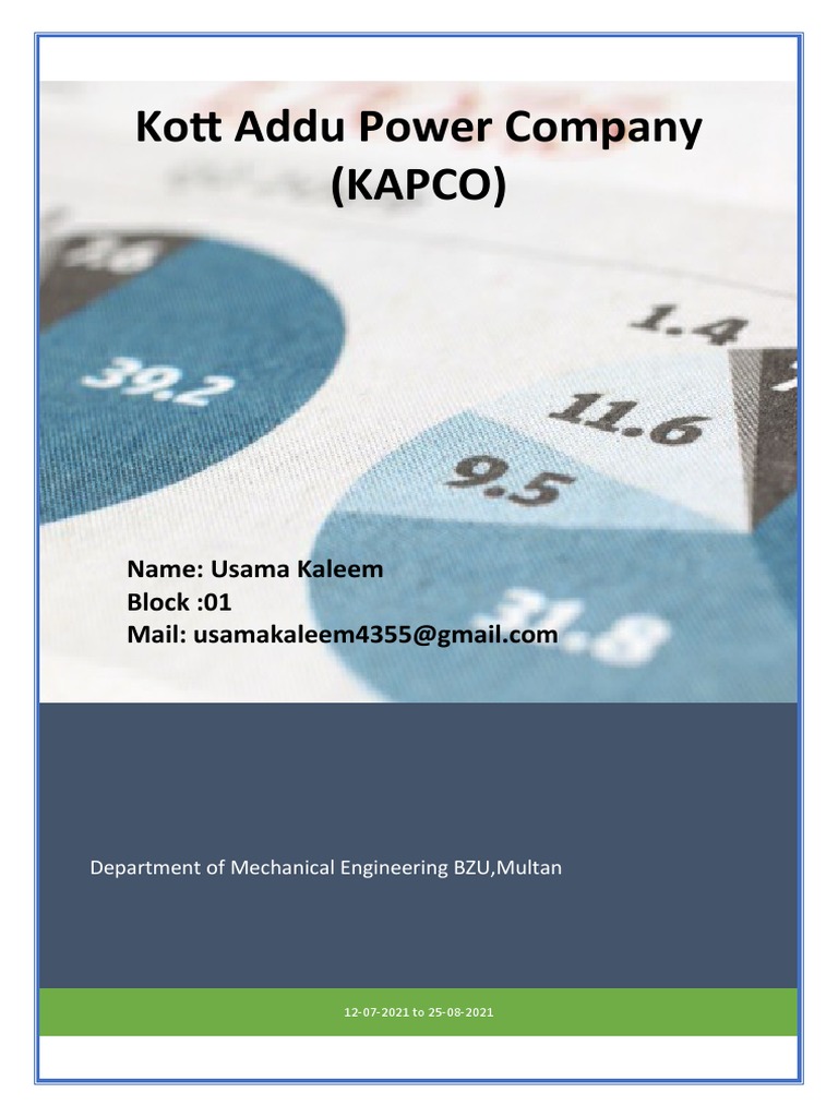 Internship Report | PDF | Gas Turbine | Boiler