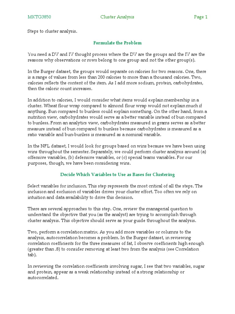 Cluster Analysis Detail Steps | PDF | Correlation And Dependence | Cluster Analysis