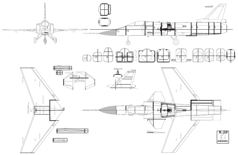 Grumman x-29 Plan | PDF | Aircraft Configurations | Vehicle Design