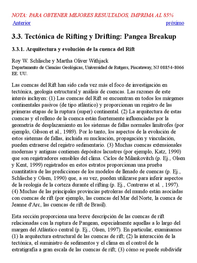 Arquitectura y evolución de la cuenca del Rift | PDF | Falla (geología ...