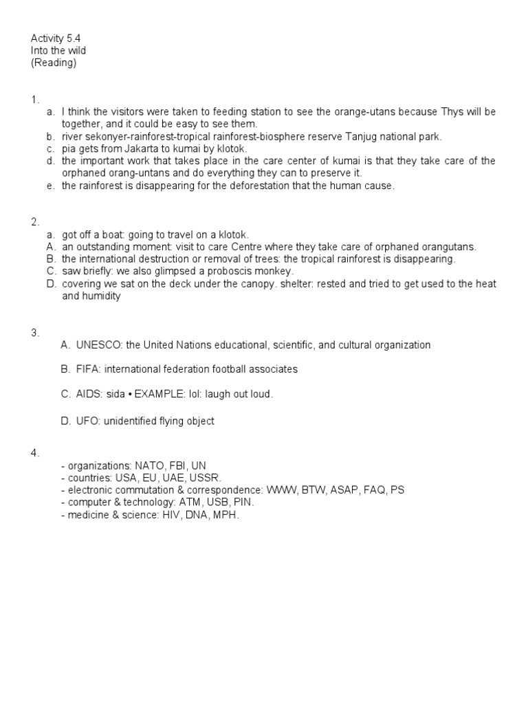 Reading Into The Wild | PDF