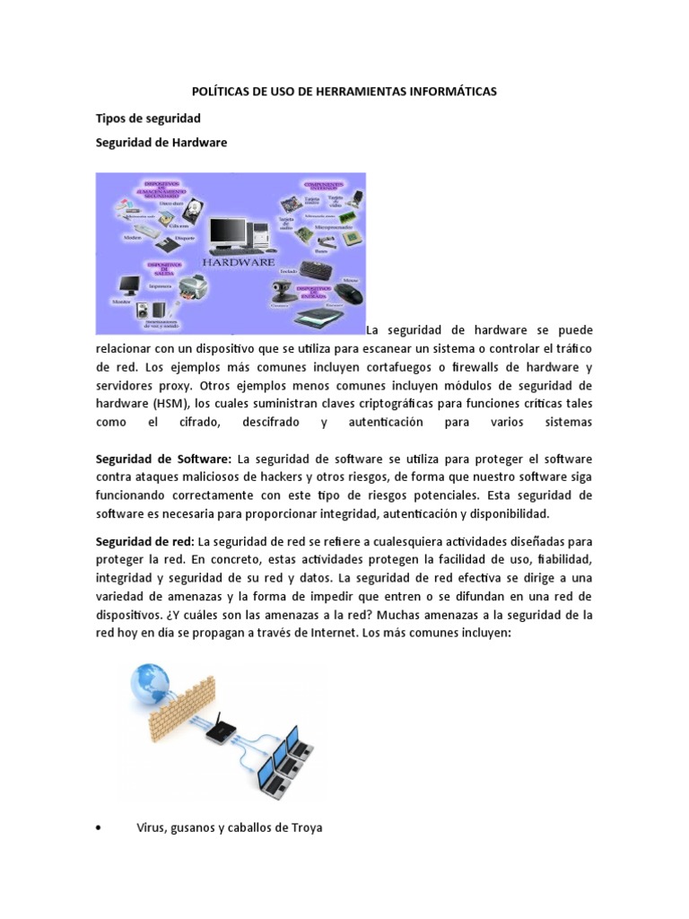 Políticas de Uso de Herramientas Informaticas | Descargar gratis PDF | La seguridad informática ...