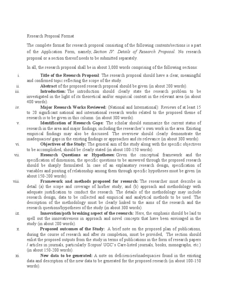 Guidelines To Prepare Research Proposal For ICSSR Sponsored Projects ...