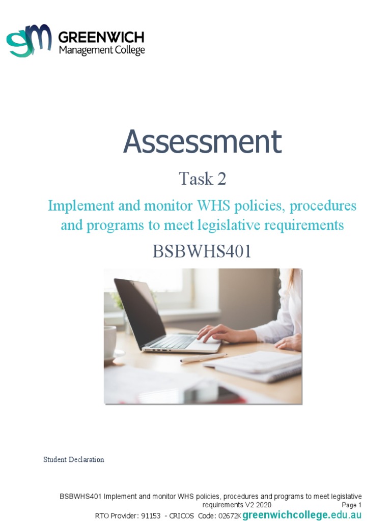 Certificate IV - BSBWHS401 - Task 2 | PDF | Occupational Safety And ...