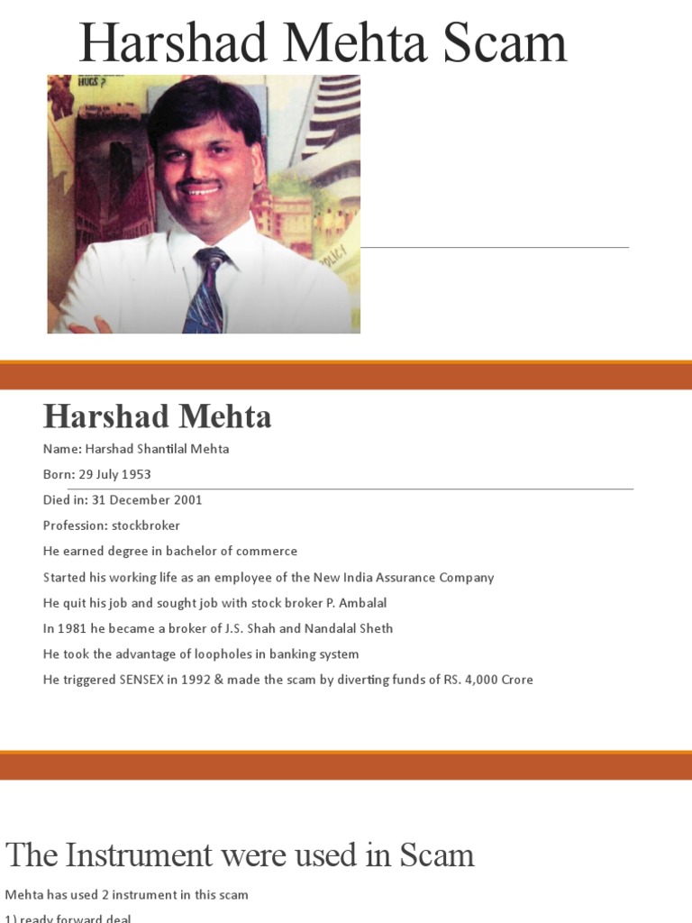 Harshad Mehta Scam | PDF