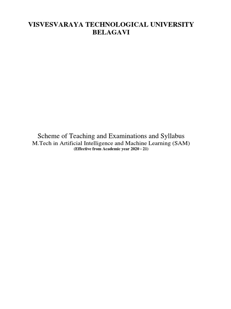 Visvesvaraya Technological University Belagavi: Scheme of Teaching and Examinations and Syllabus ...