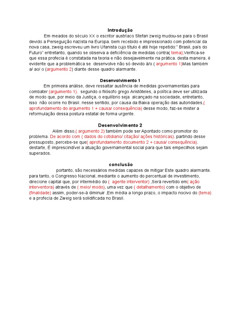 1º Modelo de Redação Pronto | PDF