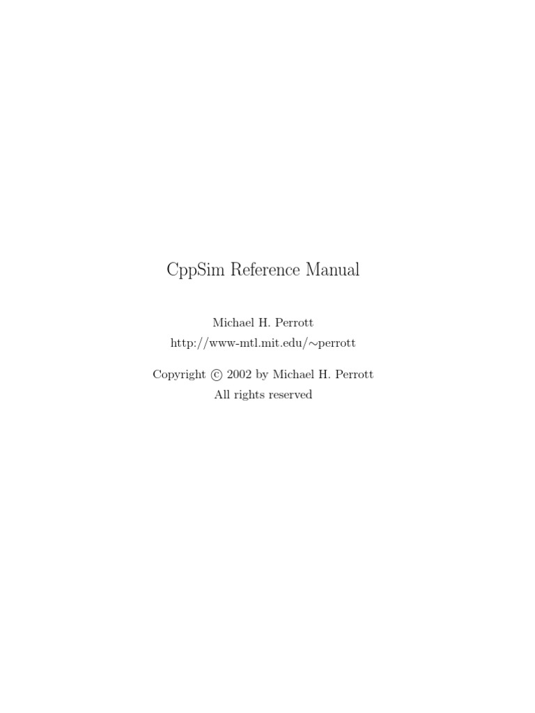 CppSim Reference Manual | PDF | Spice | Parameter (Computer Programming)