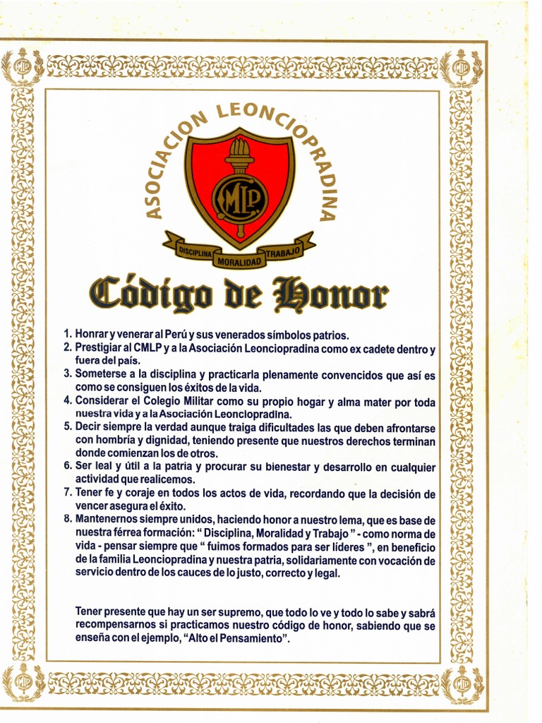 Codigo de Honor | PDF
