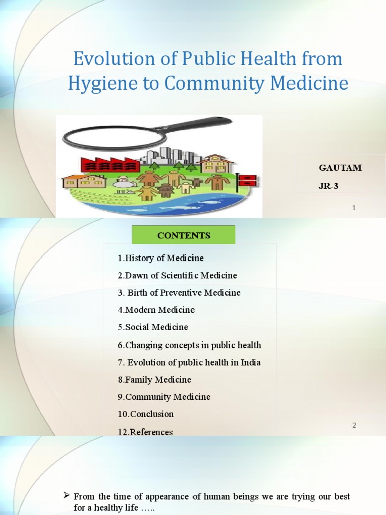 Evolution of Public Health Concepts | PDF | Public Health | Millennium ...