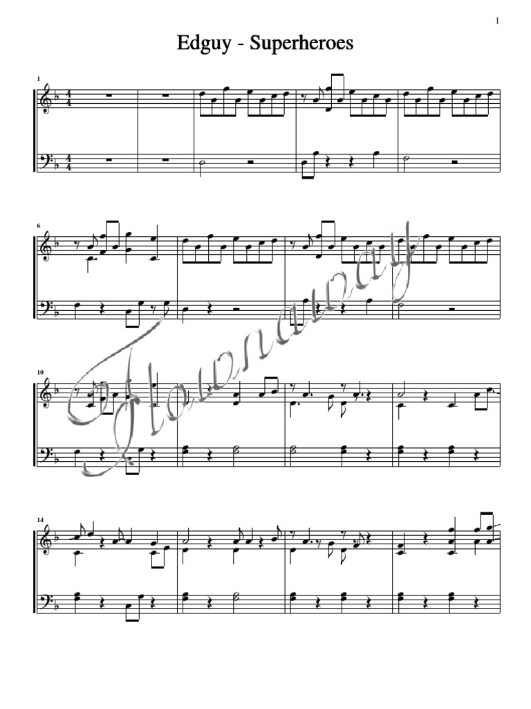 Edguy - Superheroes | PDF