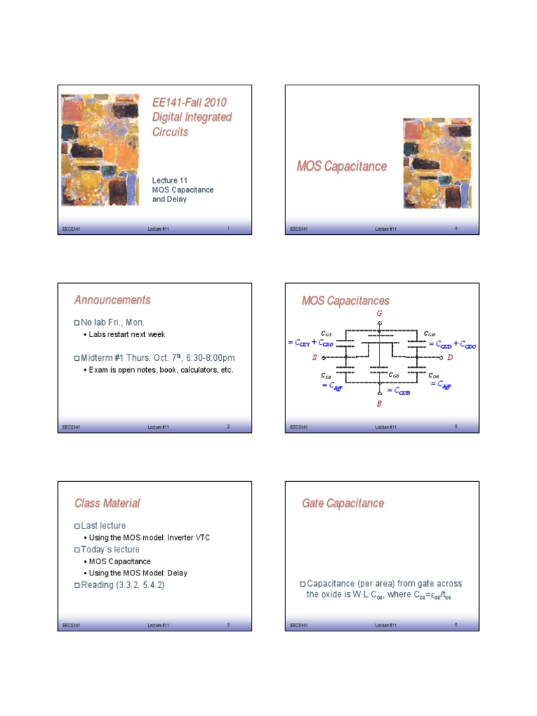 MOS Capacitance and Delay: An Analysis of Gate, Drain, Source, and Diffusion Capacitances in MOS ...
