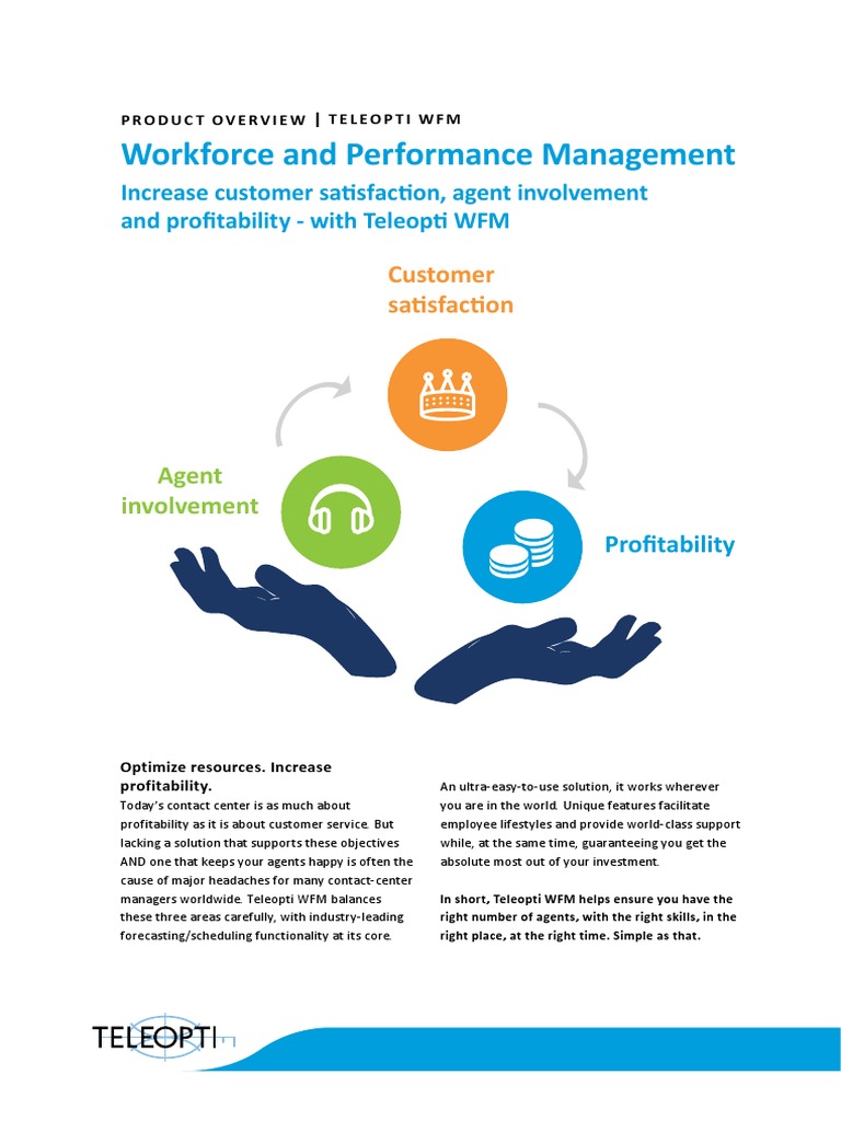 1 Teleopti WFM Product Overview | PDF | Call Centre | Analytics