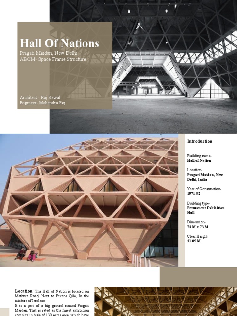 Hall of Nations: Pragati Maidan, New Delhi ABCM-Space Frame Structure ...