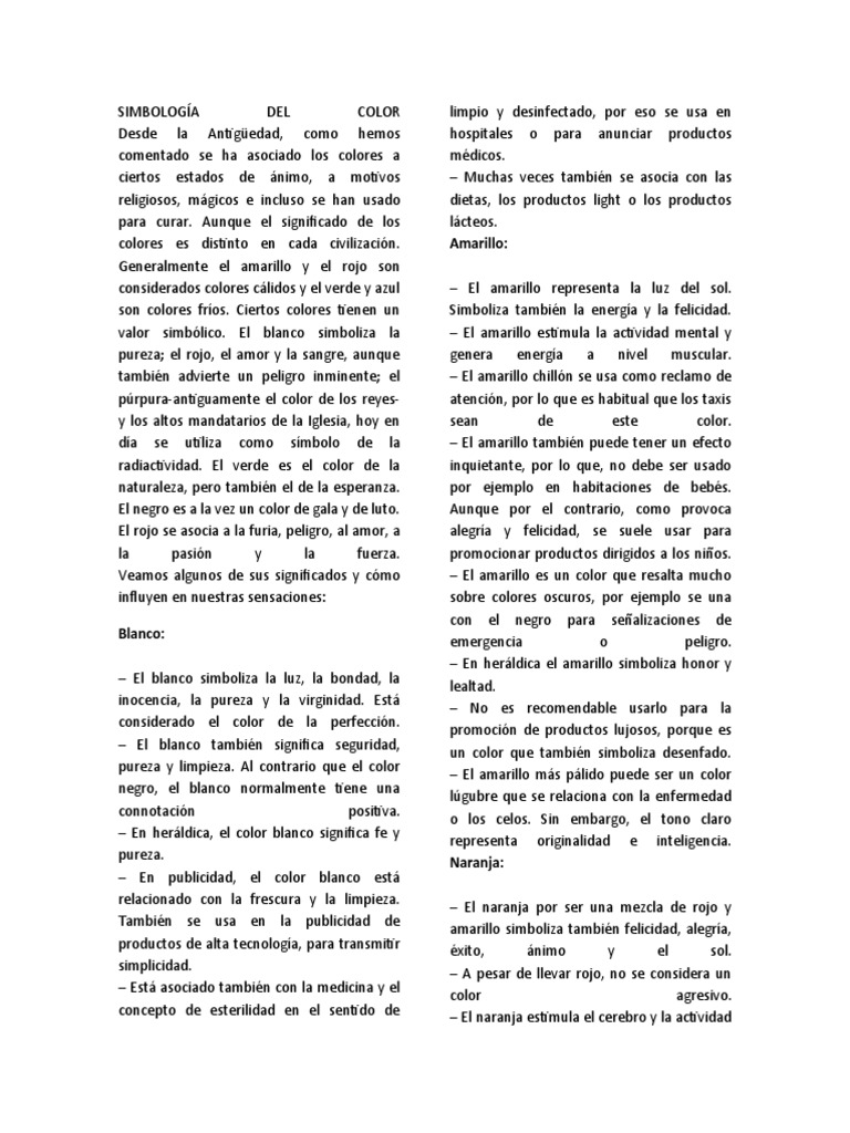 Simbología Del Color | PDF | Pinturas | Pintura al óleo