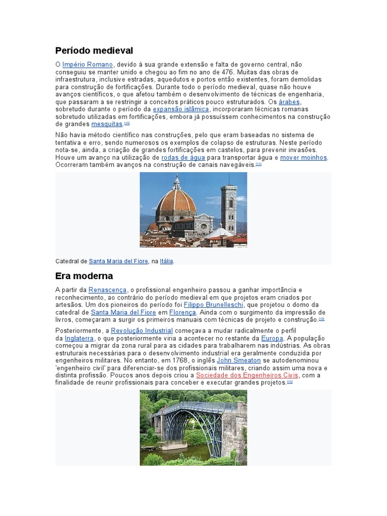 Evolução da Engenharia Civil Medieval | PDF | Engenharia Civil