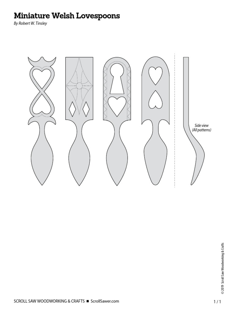 Miniature Welsh Lovespoon Patterns | PDF