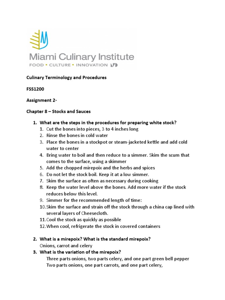 Stocks and Sauces Culinary Guide | PDF | Sauce | Stock (Food)