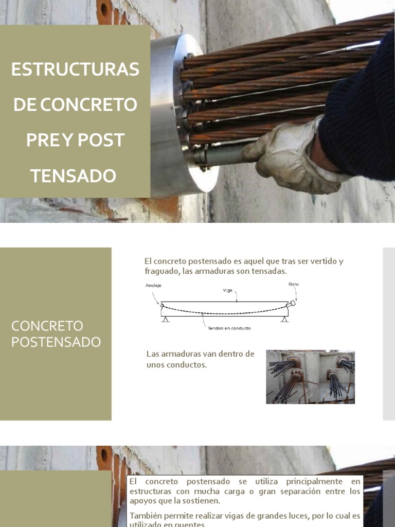 Pre Tensado y Postensado | PDF | Hormigón pretensado | Hormigón