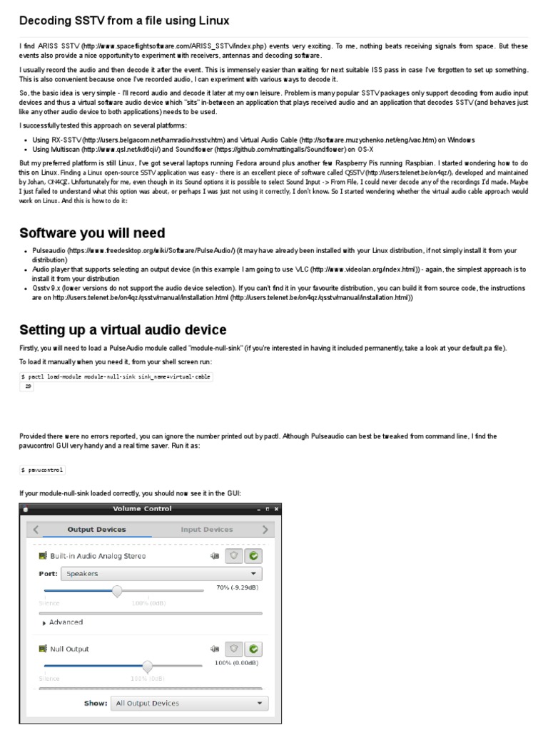 Decoding SSTV From A File Using Linux | PDF | Graphical User Interfaces | Linux