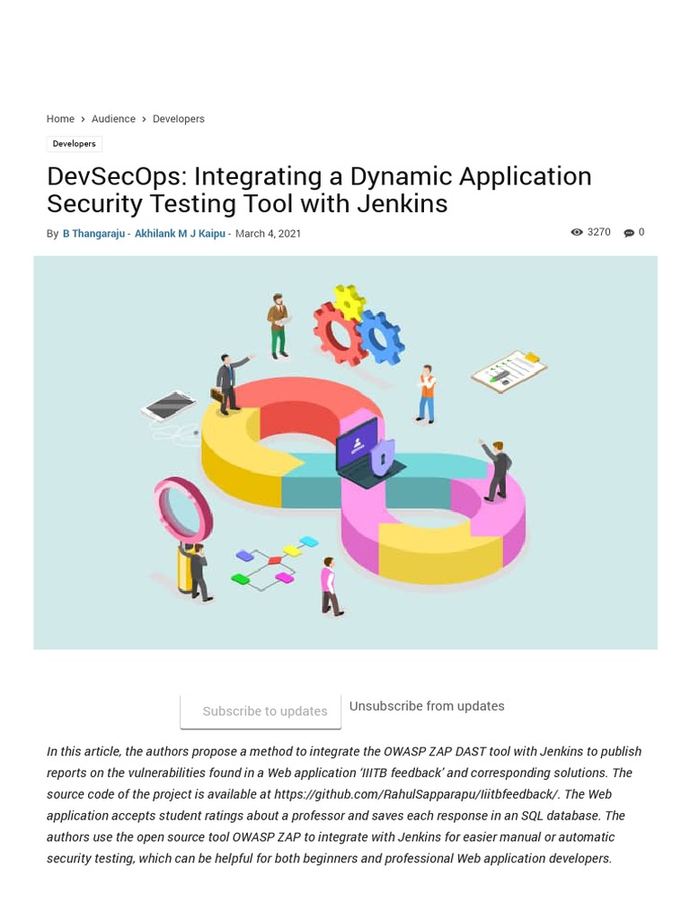 DevSecOps - Integrating A Dynamic Application Security Testing Tool ...