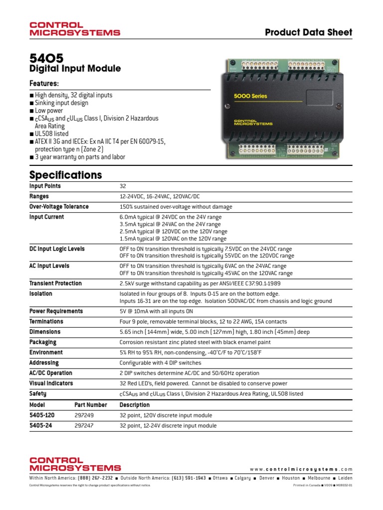 Sch-225-E-scd-gen-018 - Cms Rtu 5405 Digital Input Module Datasheet ...
