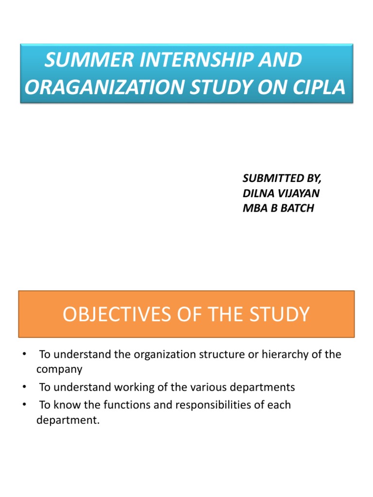 Understanding Organizational Structure and Functions through a Summer ...