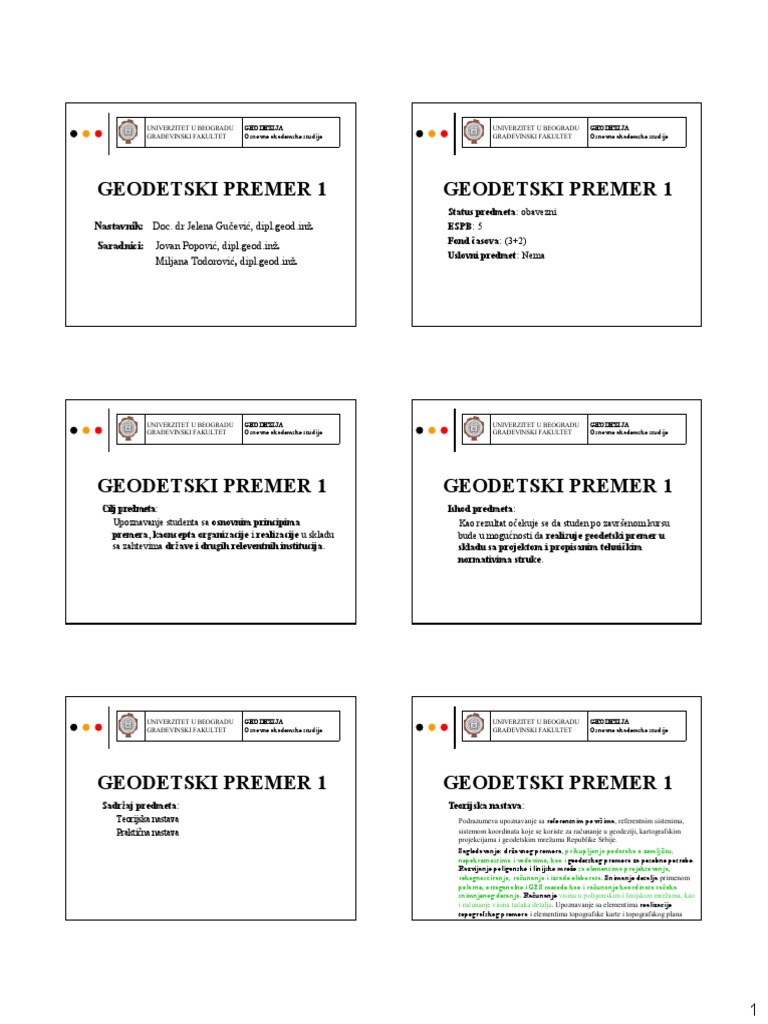 0) Geodetski Premer 1 09-10 | PDF