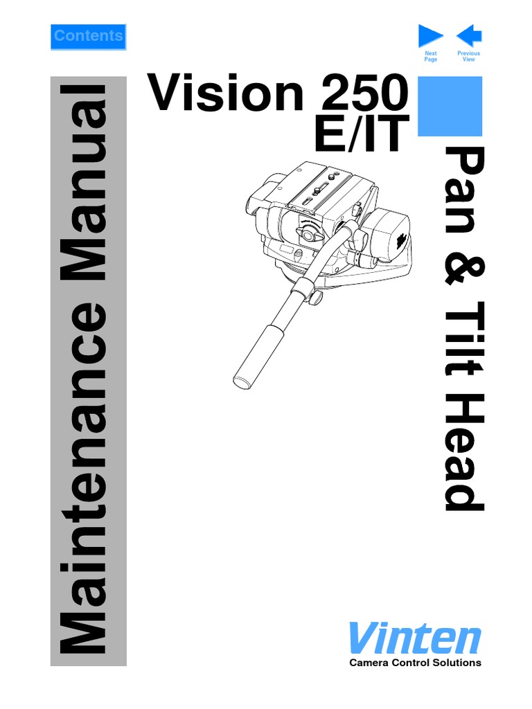 Vision 250 E/It: Vinten | PDF | Camera | Electrical Connector