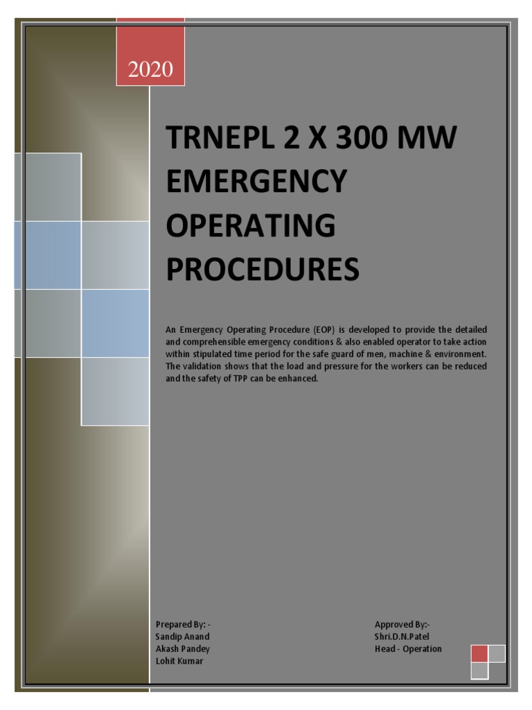 Emergency Operating Procedure | PDF | Power Station | Gases