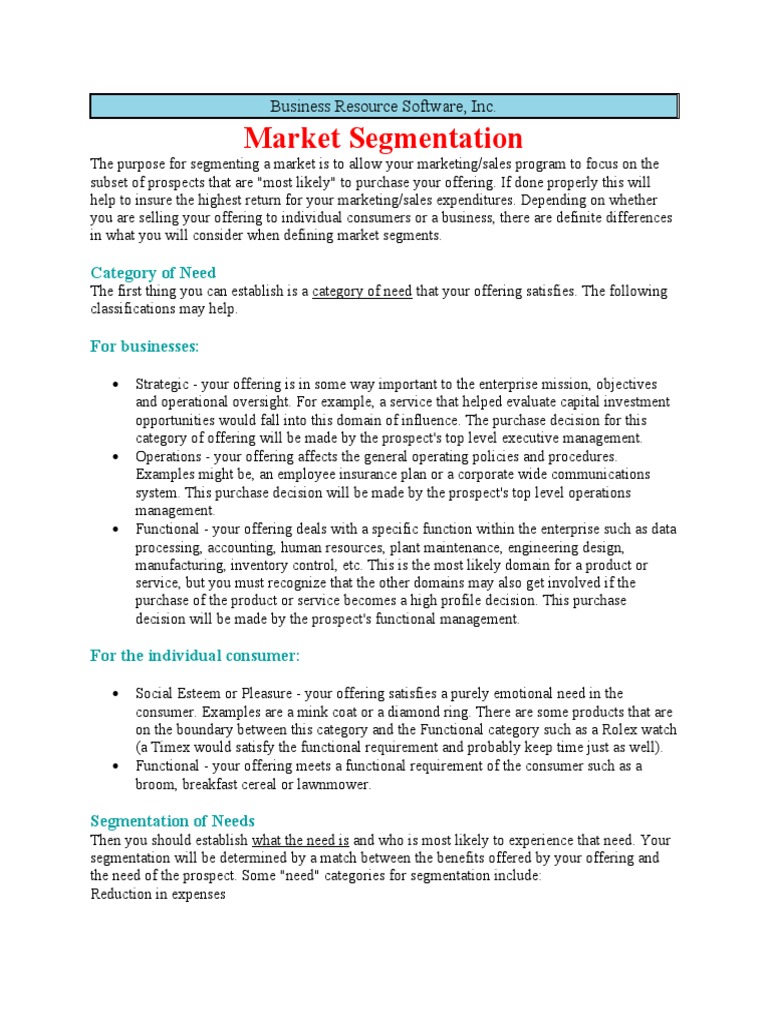 A Comprehensive Guide to Market Segmentation Strategies for Businesses ...