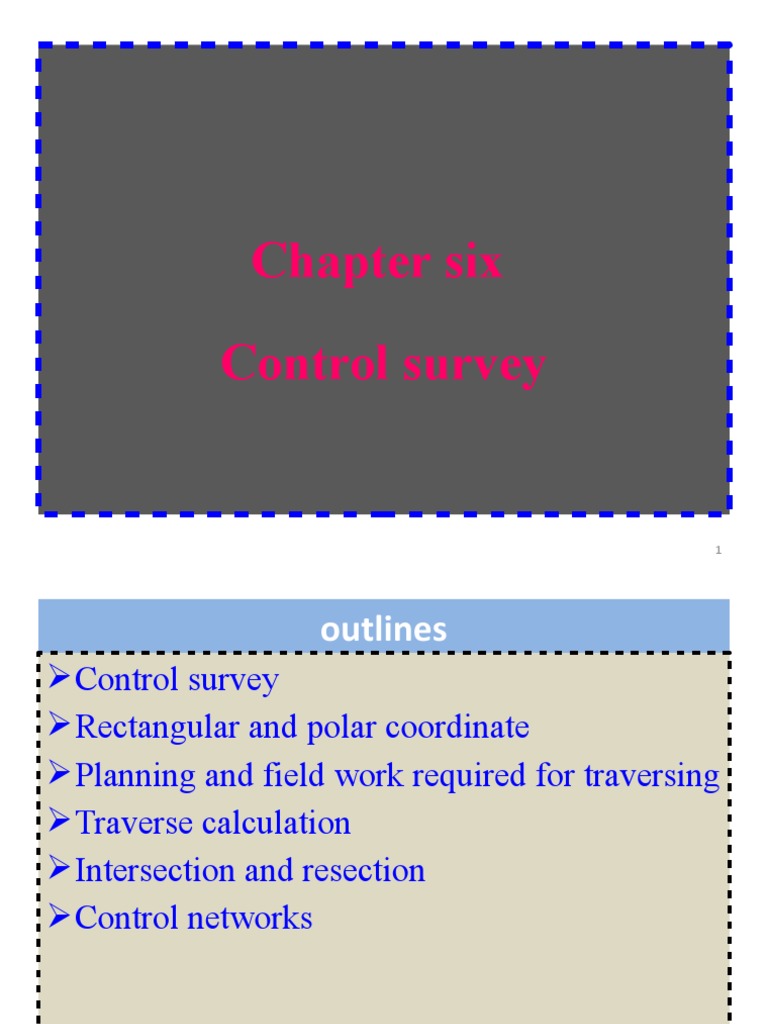 Chapter Six Control Survey | PDF | Surveying | Cartesian Coordinate System