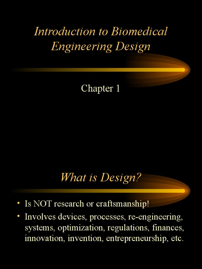 Introduction To Biomedical Engineering Design | PDF | Design | System
