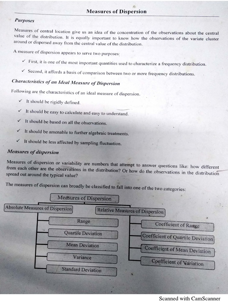 Measures of Dispersion | PDF