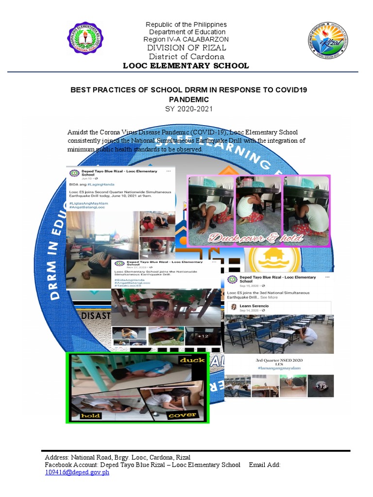Best Practices of School DRRM in Response To Covid19 Pandemic | PDF ...