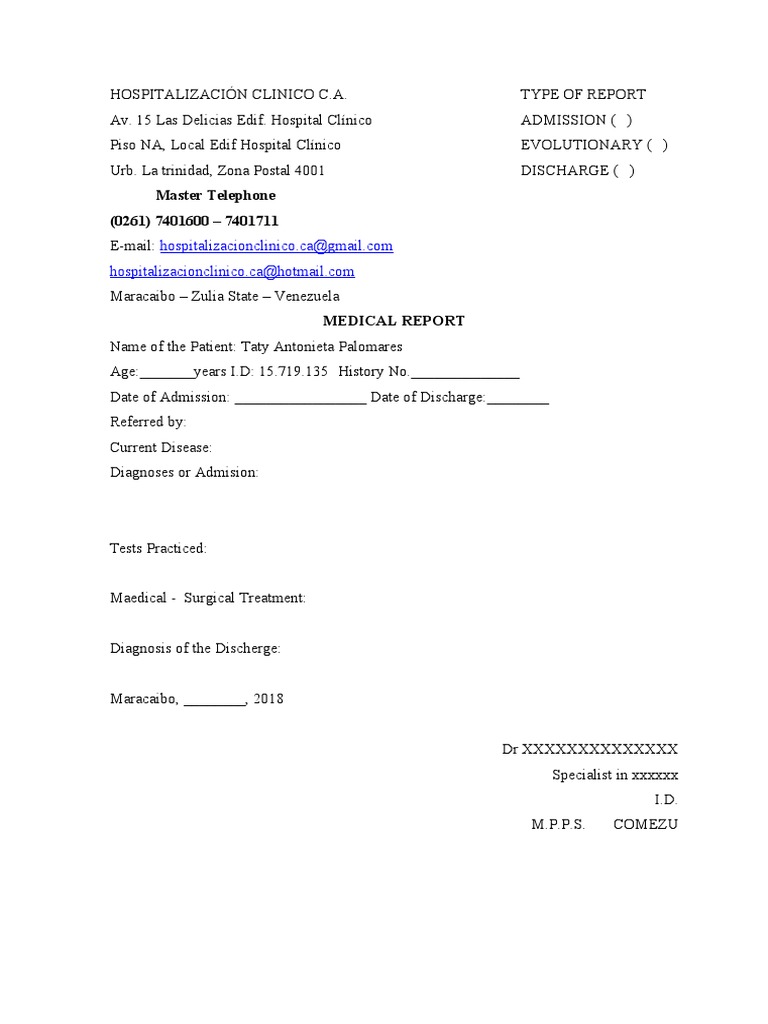 Modelo Reposo Medico | PDF